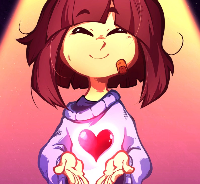 Frisk and Flowey from Undertale - A4/A3 Poster – ParanoArt